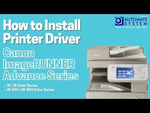 How to Install Printer Driver for Canon imageRUNNER Advance Series