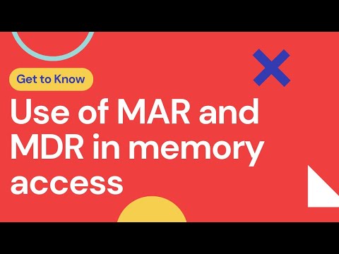 Use of MAR and MDR in memory access || Div - I || Group - 08 || COAA #vitpune
