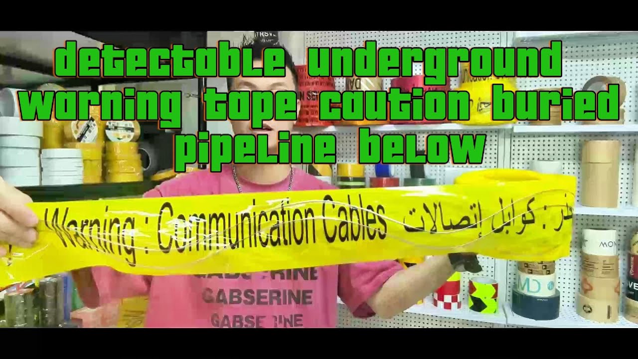 Detectable underground warning tapes,detectable warning tape with tracer wire