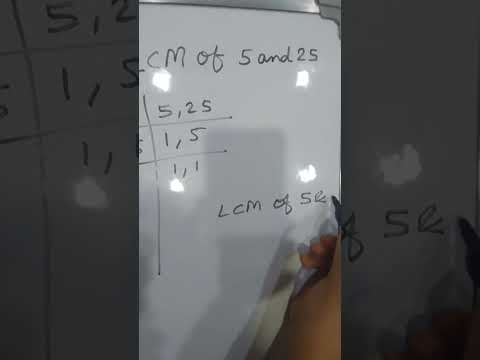 LCM of 5 and 25 #shorts #youtubeshorts #viral #lcm #shortsvideo