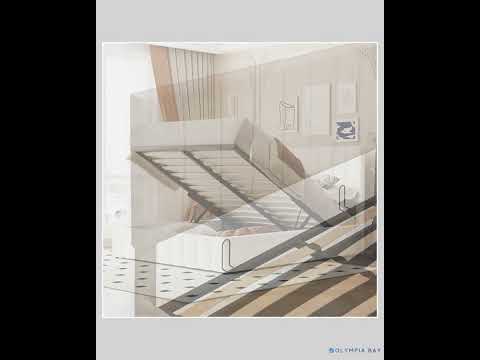 Queen size Upholstered Platform bed with a Hydraulic Storage System
