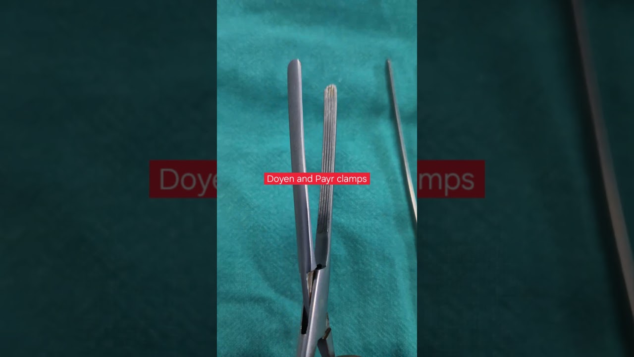 Intestinal clamps are surgical instruments  Doyen and Payr clamps,