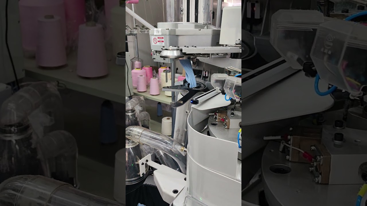 auto linking socks knitting machine , fully computerized , most advanced technology .
