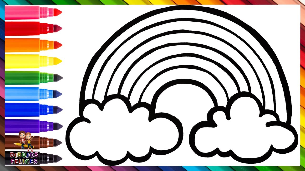 How To Draw A Rainbow 🌈 Drawings and Coloring for Kids