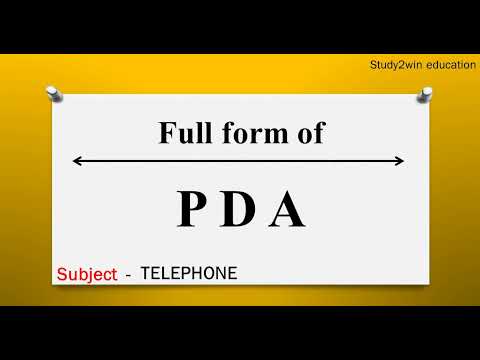 PDA ka full form | Full form of in English | Subject - TELEPHONE
