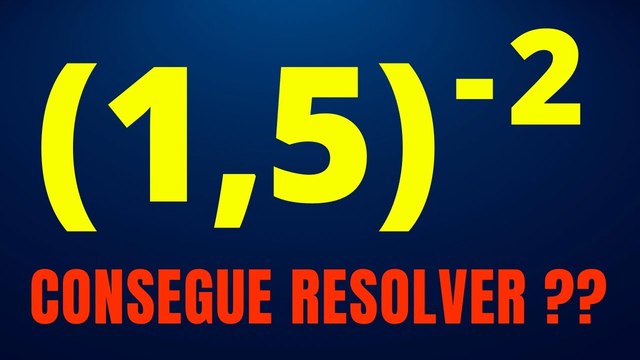 😱EXPOENTE NEGATIVO E NÚMERO DECIMAL !!!   Matemática básica todo dia.📚🚀