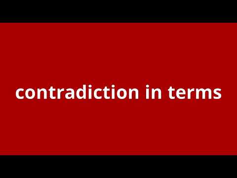 what is the meaning of contradiction in terms