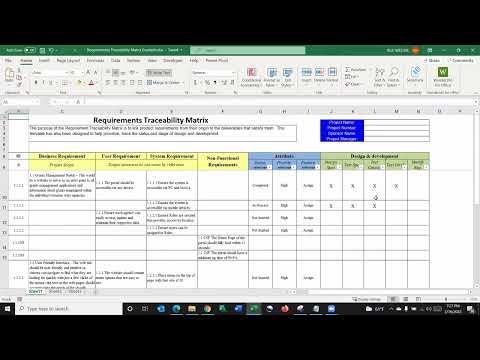 Requirements Traceability Matrix Template