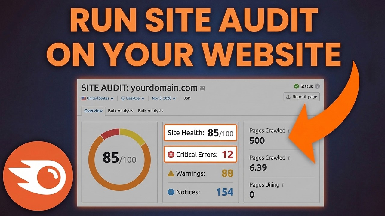 How To Run a Site Audit On Your Website with Semrush (Step-by-Step)