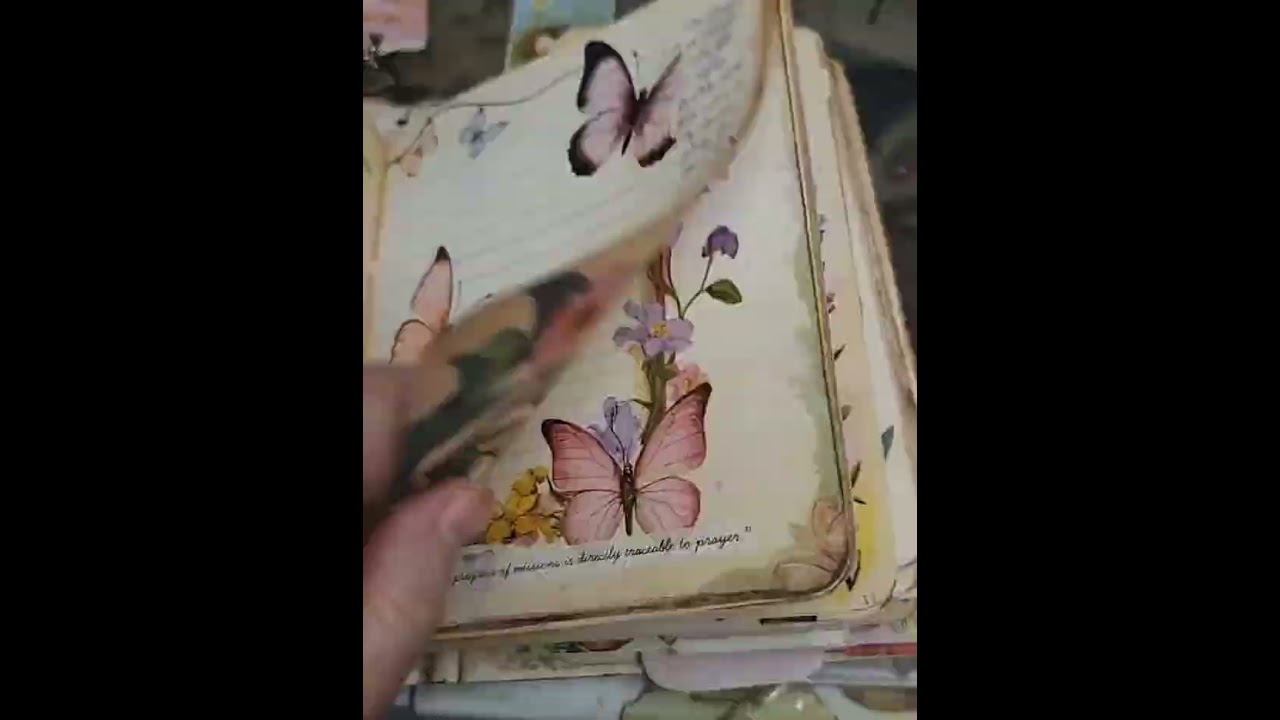 Butterfly Journal with Missionary Quotes  #junkjournaling #etsyshop #flipthroughvideo