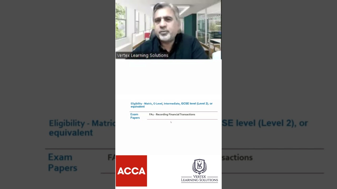 ACCA FA1 Paper is short Syllabus and easy to Pass #fa1
