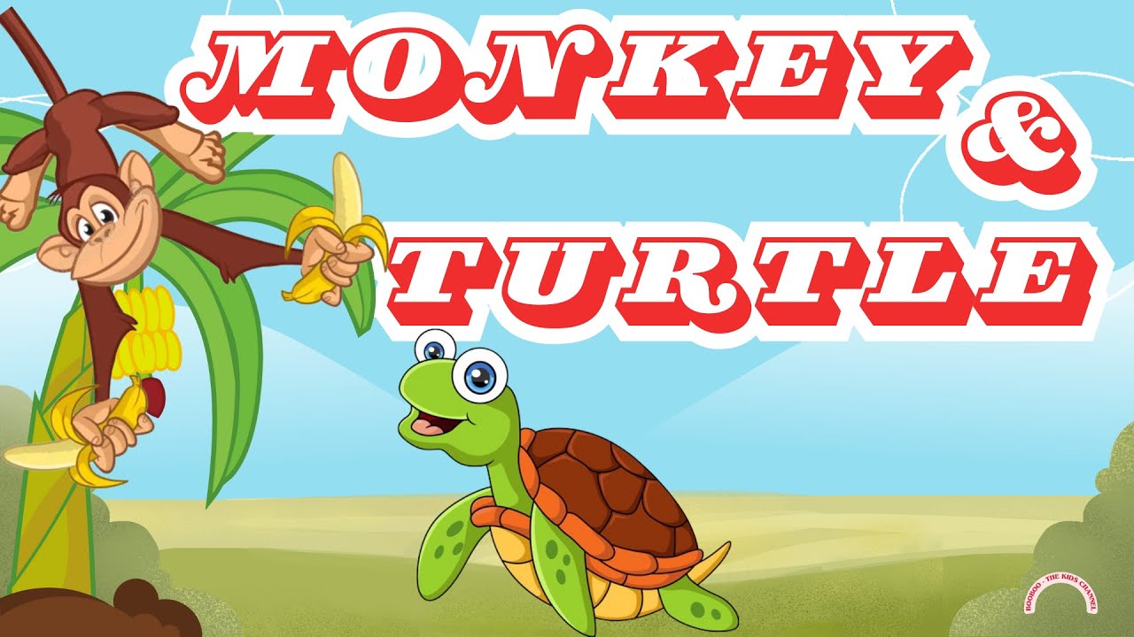 Short Moral Stories in English | 🐒 The Monkey & The Turtle 🐢| Bedtime Stories  | Kids Stories