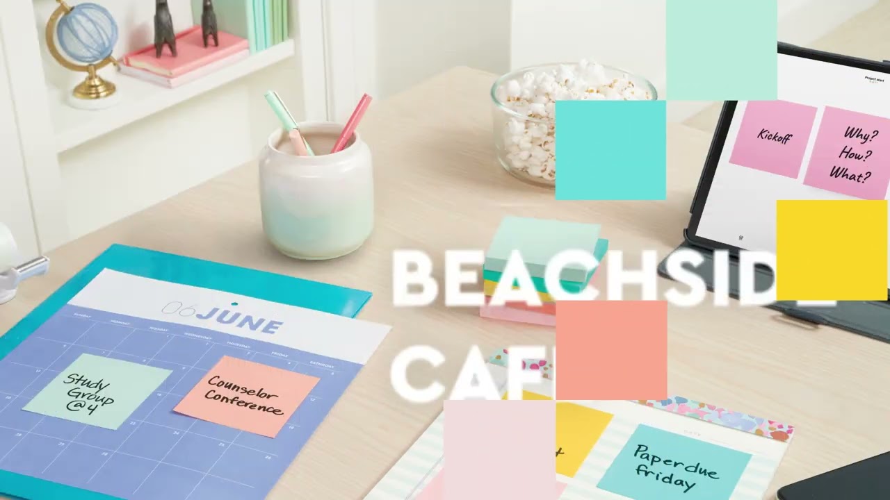 Post-it® Notes, Beachside Cafe Collection
