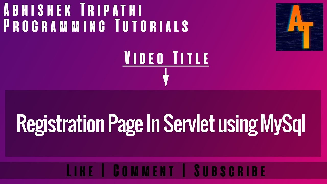 Registration page in servlet