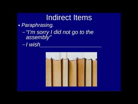 Direct and Indirect Test Items VIDEO | educational research techniques