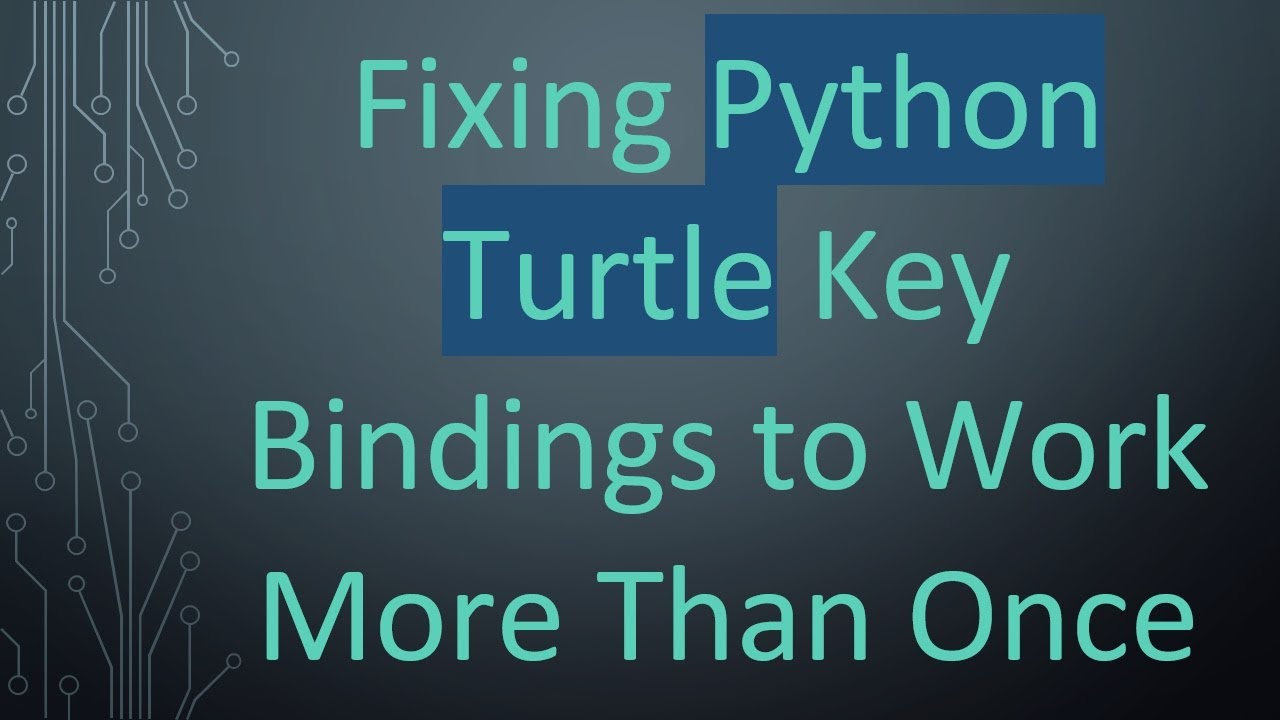 Fixing Python Turtle Key Bindings to Work More Than Once