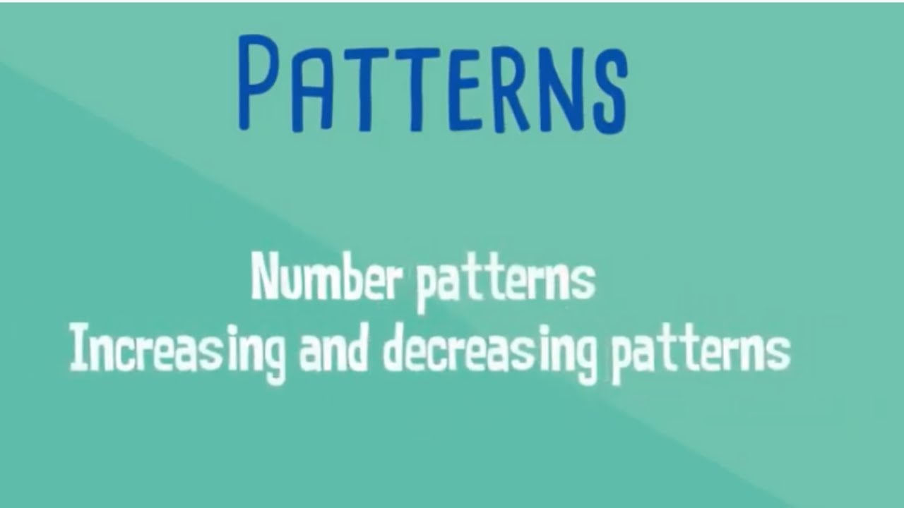 Patterns for kids| increasing patterns | decreasing pattern | number patterns  learn patterns