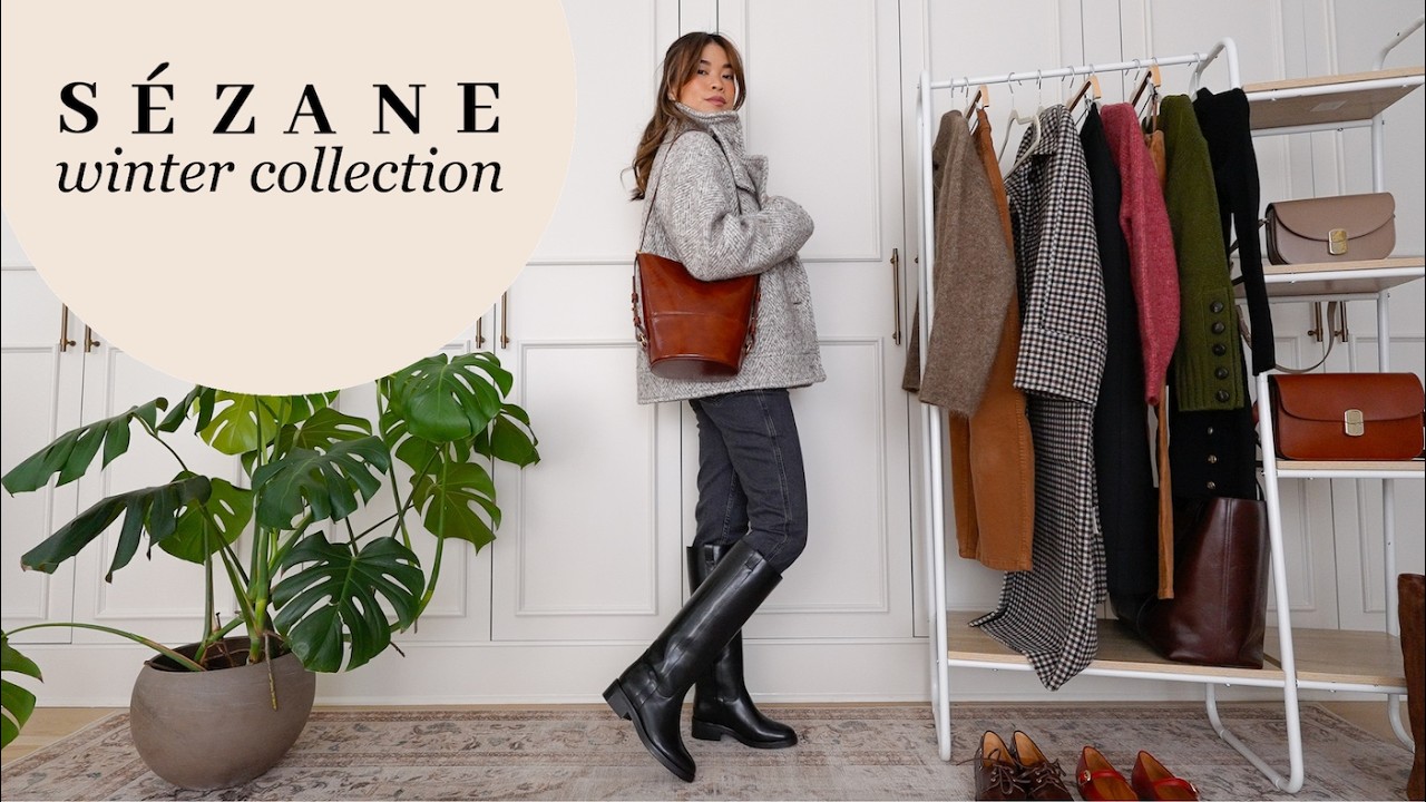 Sézane Winter Try On | NEW Coats, Jackets, Sweaters, Leather Boots, and Pants that work for petite!