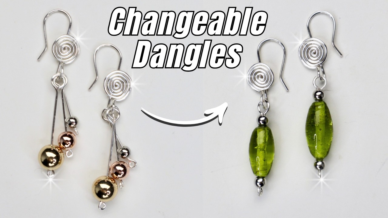 INTERCHANGEABLE Dangling Wire Earrings Tutorial