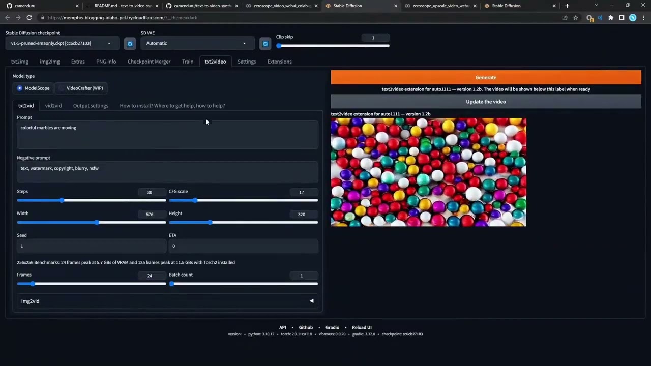 Now we have #zeroscope #webui colab 🥳
