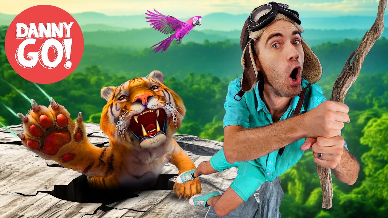 Escapa De La Isla Del Tigre! Aventura En La Jungla 🐅🌴| Piso Es Lava | Danny Go! Canciones para Niños