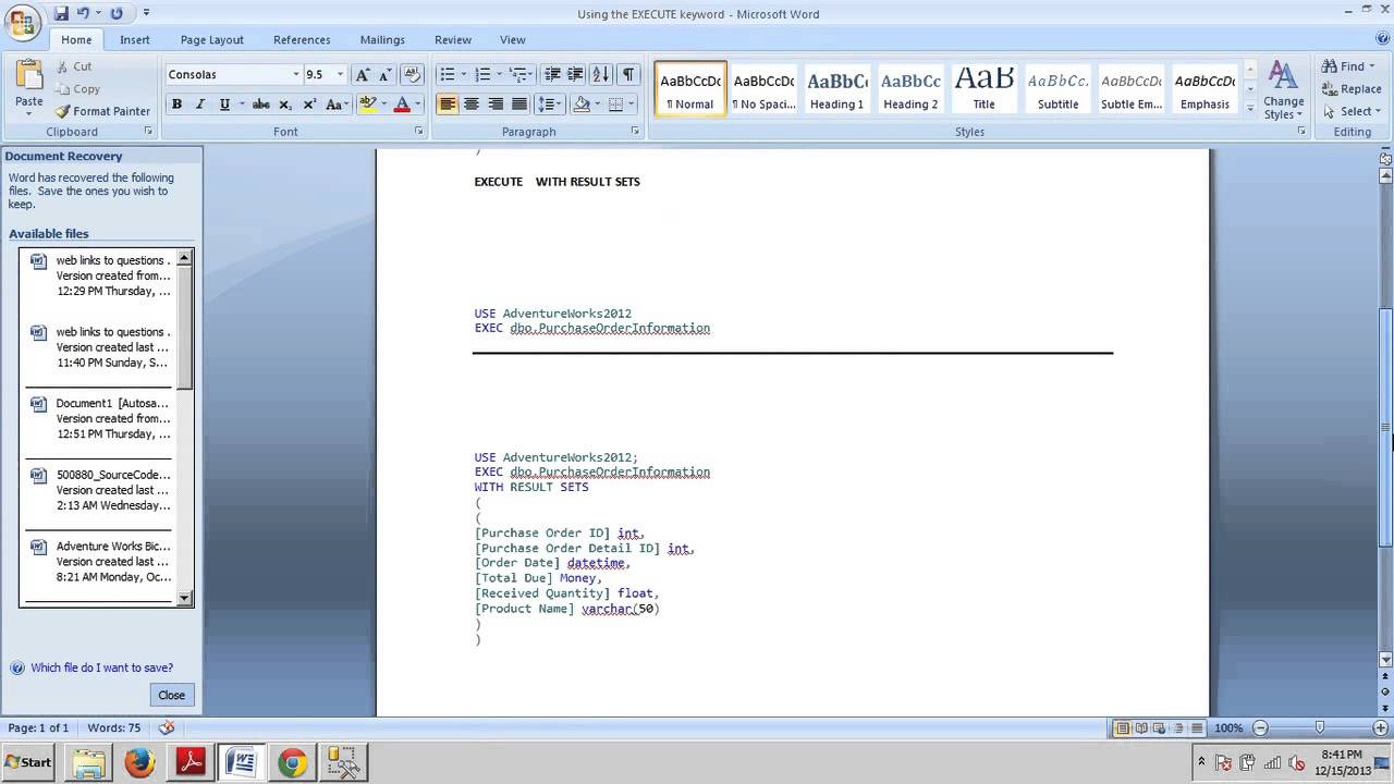 SQL Server tutorial 63: Using the EXECUTE Keyword.