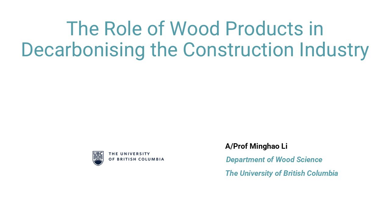 A/Professor Minghao Li on Canadian approaches to timber in construction (Griffith University)