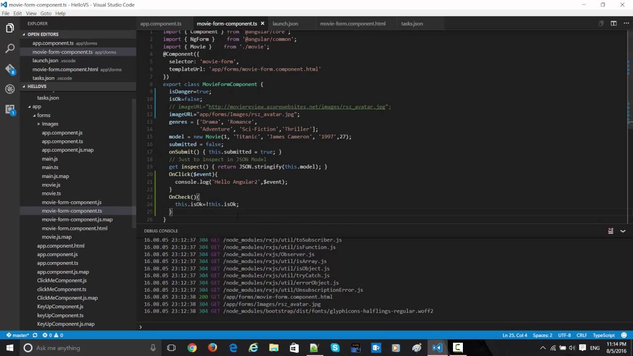 Angular 2 Dynamic Binding