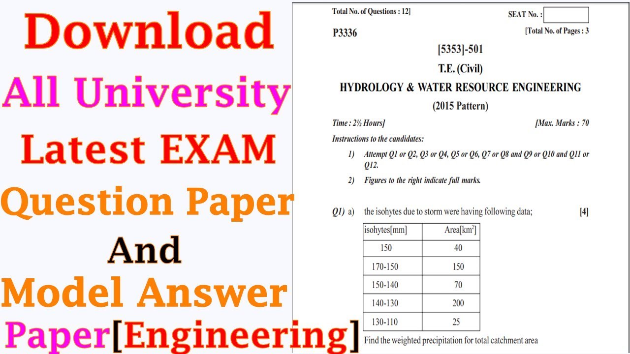Download Engineering All University Question Paper & Model Answer Paper [2019] in Hindi
