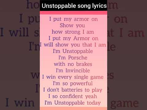 Sia - Unstoppable song lyrics