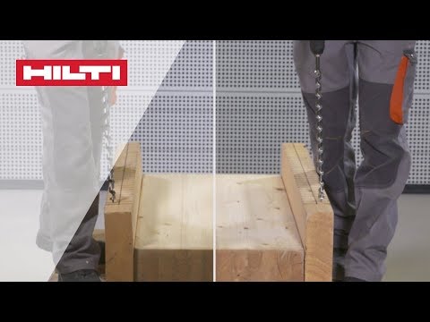 COMPARISON between Hilti's WDB-A Auger drill bit and a standard Auger drill bit