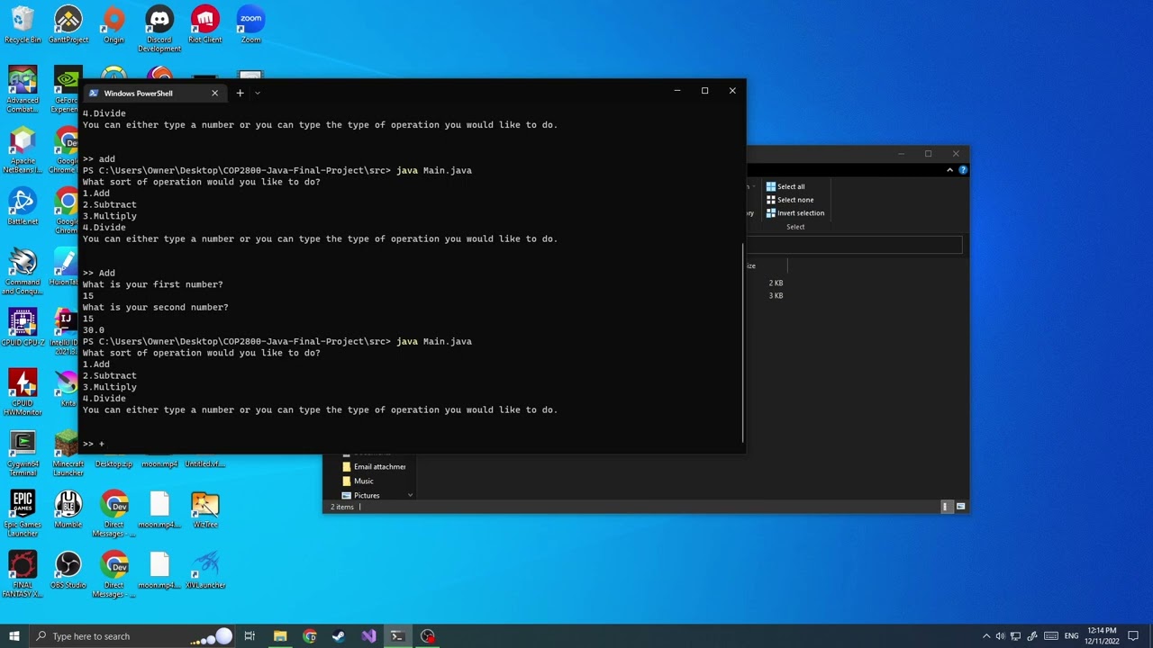 COP 2800 Java Final Project Video
