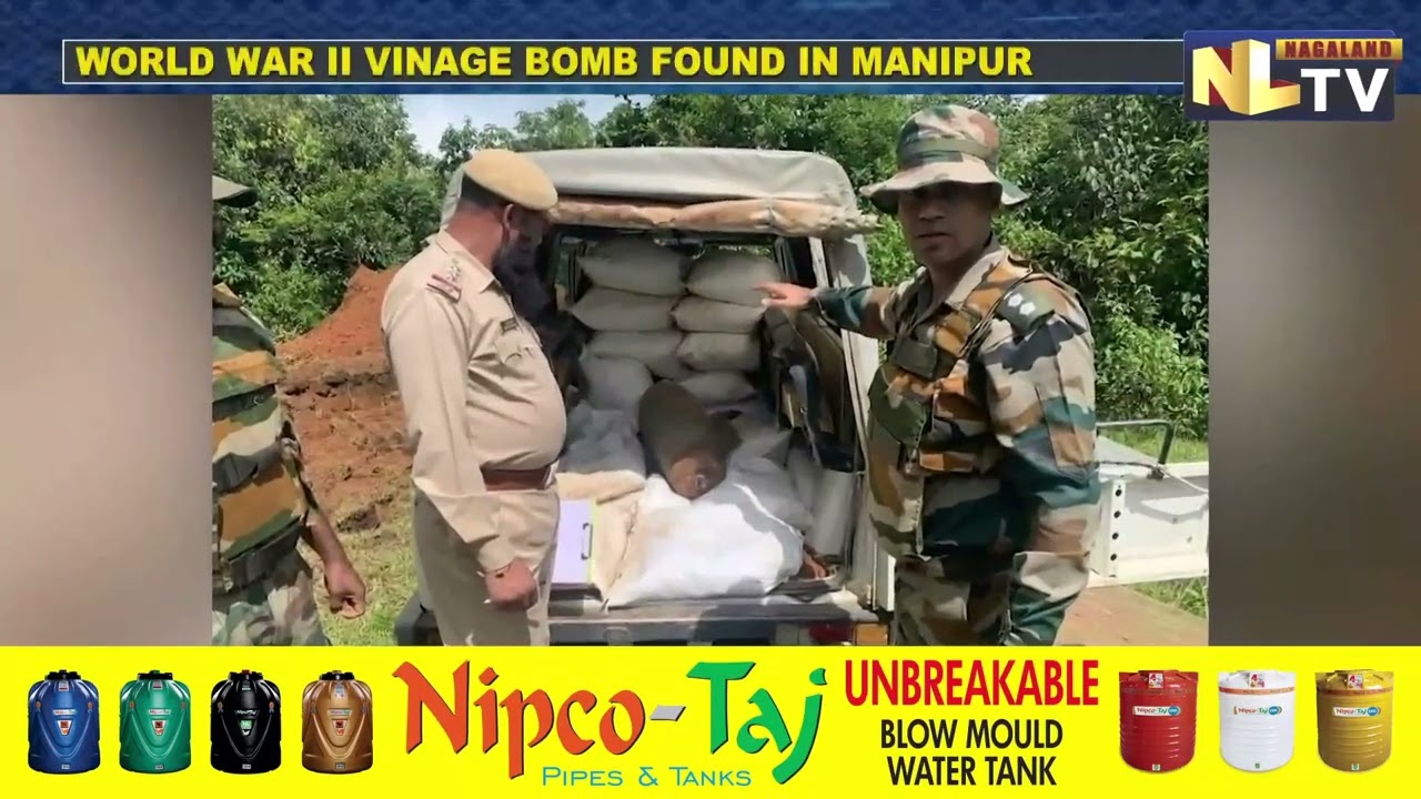 MANIPUR - SECURITY FORCE DETONATES WORLD WAR II VINTAGE BOMB