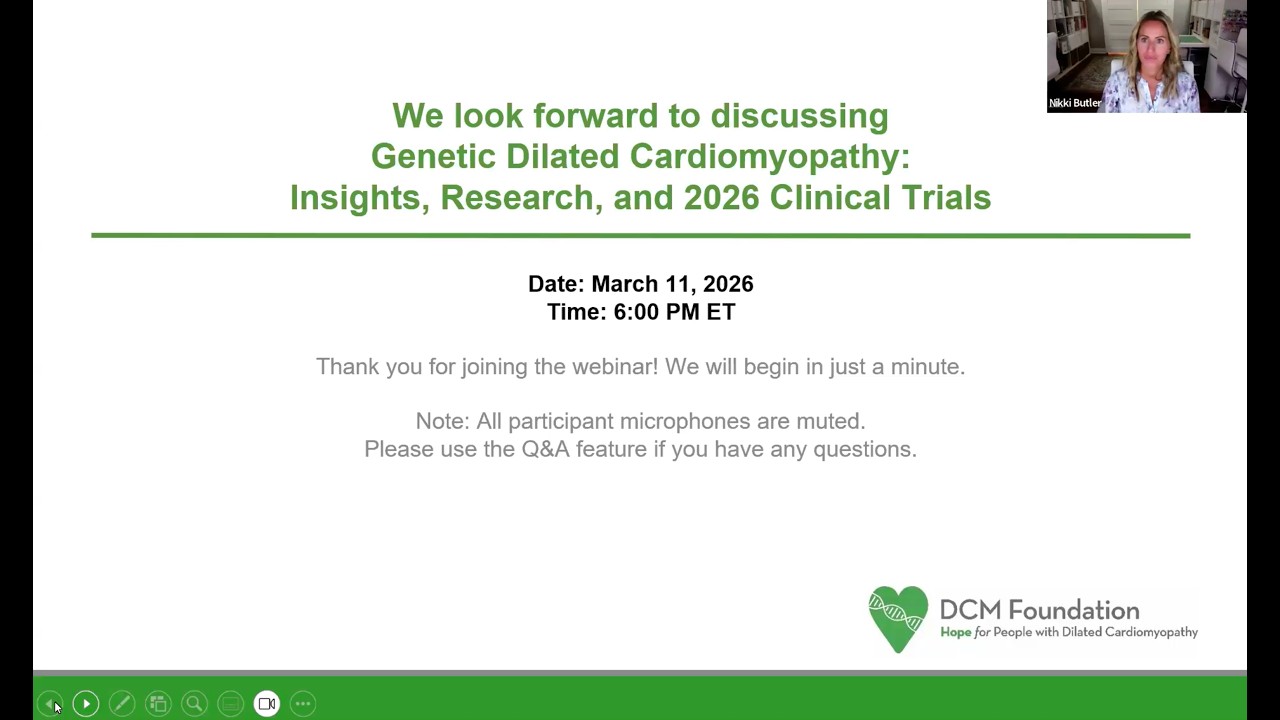 Genetic Dilated Cardiomyopathy Webinar 03 11 26