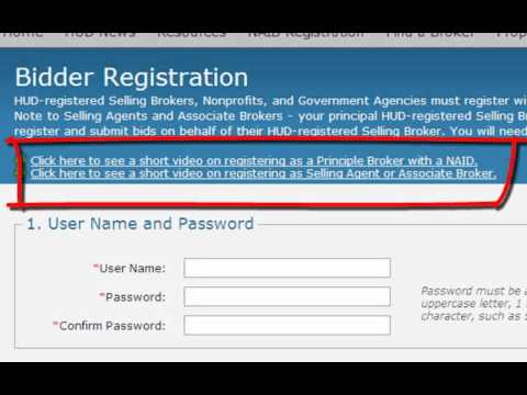 Register as HUD Home Bidder at HUDHomeStore.com (Real Estate Agents, Nonprofits, Gov't Agencies)