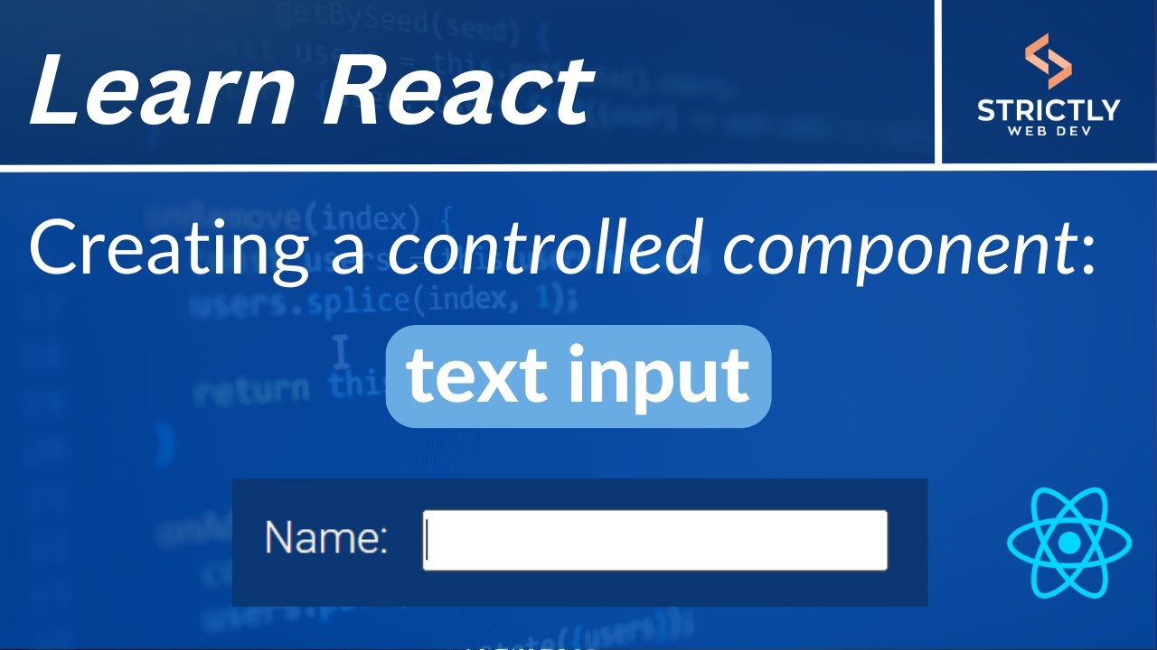 Converting a text input into a controlled component in React