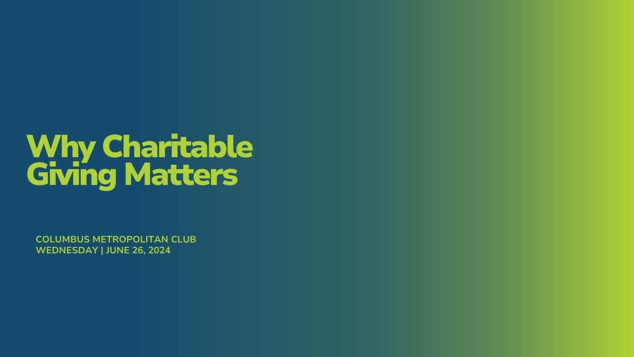 Why Charitable Giving Matters