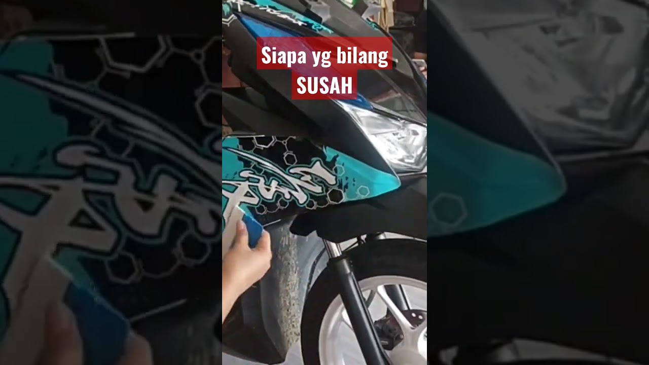 Pasang stiker BEAT street