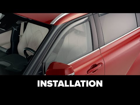 Front WeatherTech Side Window Deflector Installation with Window Mostly Closed