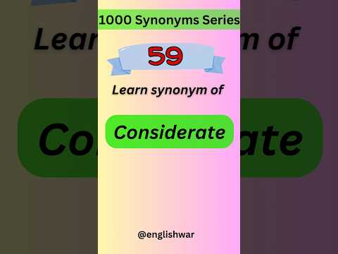considerate synonyms#sbi po 2023 #2023sbi po 2023