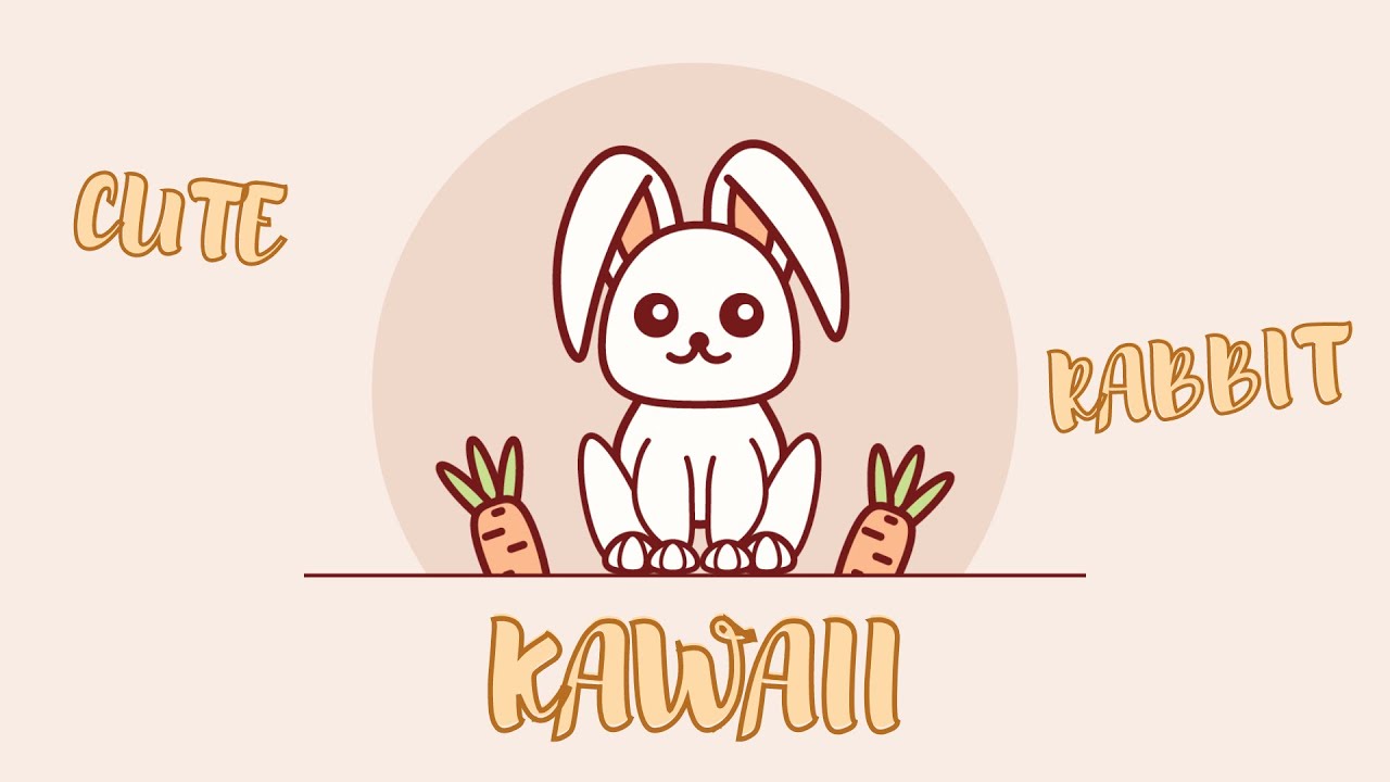 Cute Kawaii World: How to Draw a Rabbit in Adobe Illustrator | Tutorial