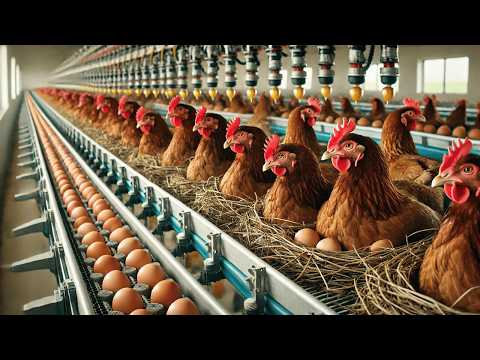 How Chickens Farm Make Million Eggs - Inside Modern Chickens Farm - Modern Poultry Farm