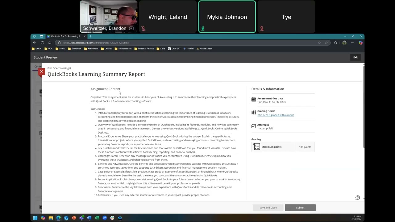Principles of Accounting II Final Paper and Exam Review (Fall 2024)