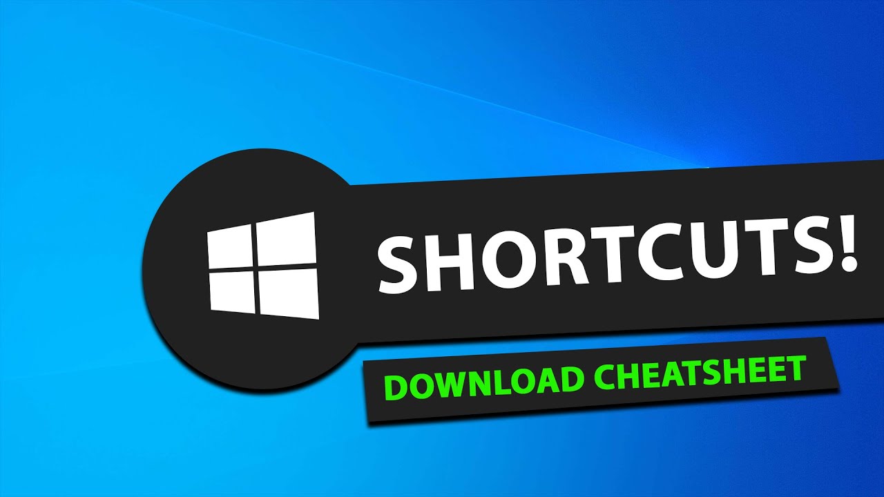 Windows 10 Must Know Shortcuts | FREE Cheat Sheet