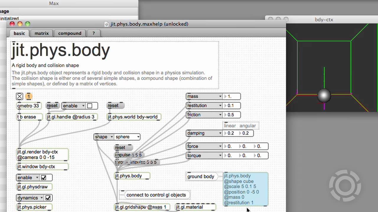 Introduction to jit.phys, Part 1