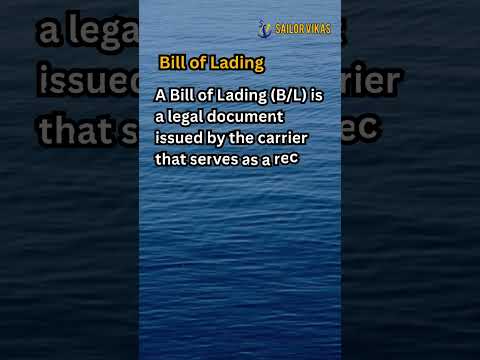 Bill of Lading Explained: The Most Important Shipping Document! 🚢 #ShippingDocs