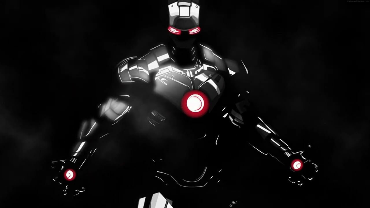 Iron Man Black Suit | 4K Live Wallpaper | Loop