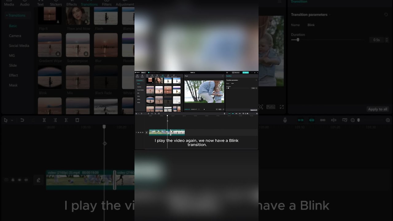 How to add transitions in Capcut PC | Easy Tutorial for Beginners 2024 #capcuttutorial #videoediting