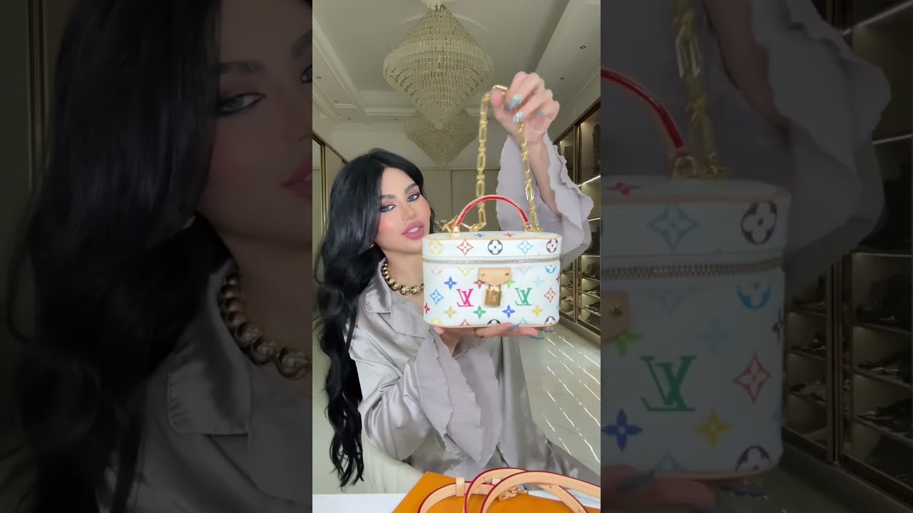 unboxing the Louis Vuitton X Takashi Murakami Vanity Chain Pouch White Multicolor Monogram Gold