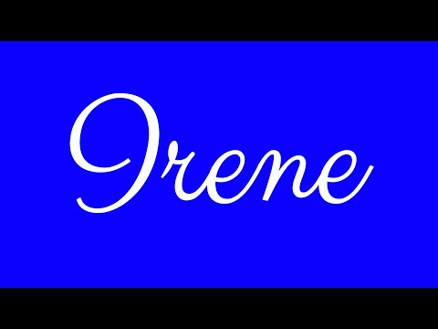 Learn how to Sign the Name Irene Stylishly in Cursive Writing